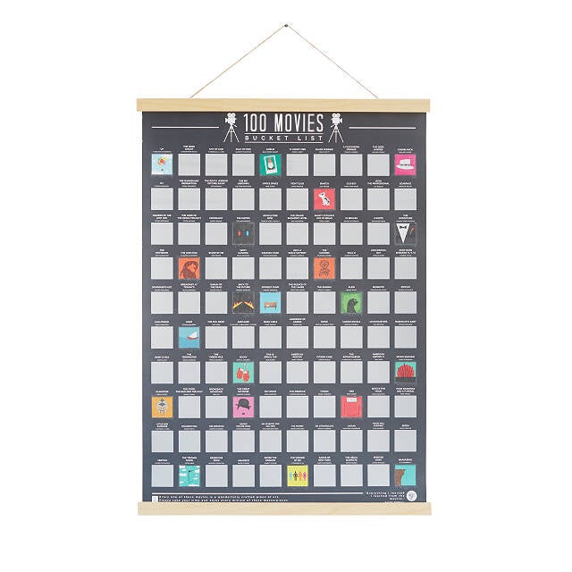 Uncommon Goods + 100 Movies Scratch Off Poster
