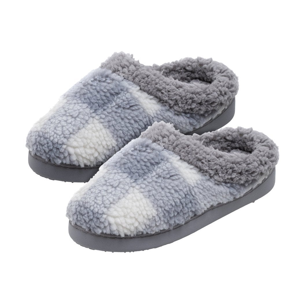 Buffalo + Buffalo Plaid Clog Slipper with Sherpa Lining
