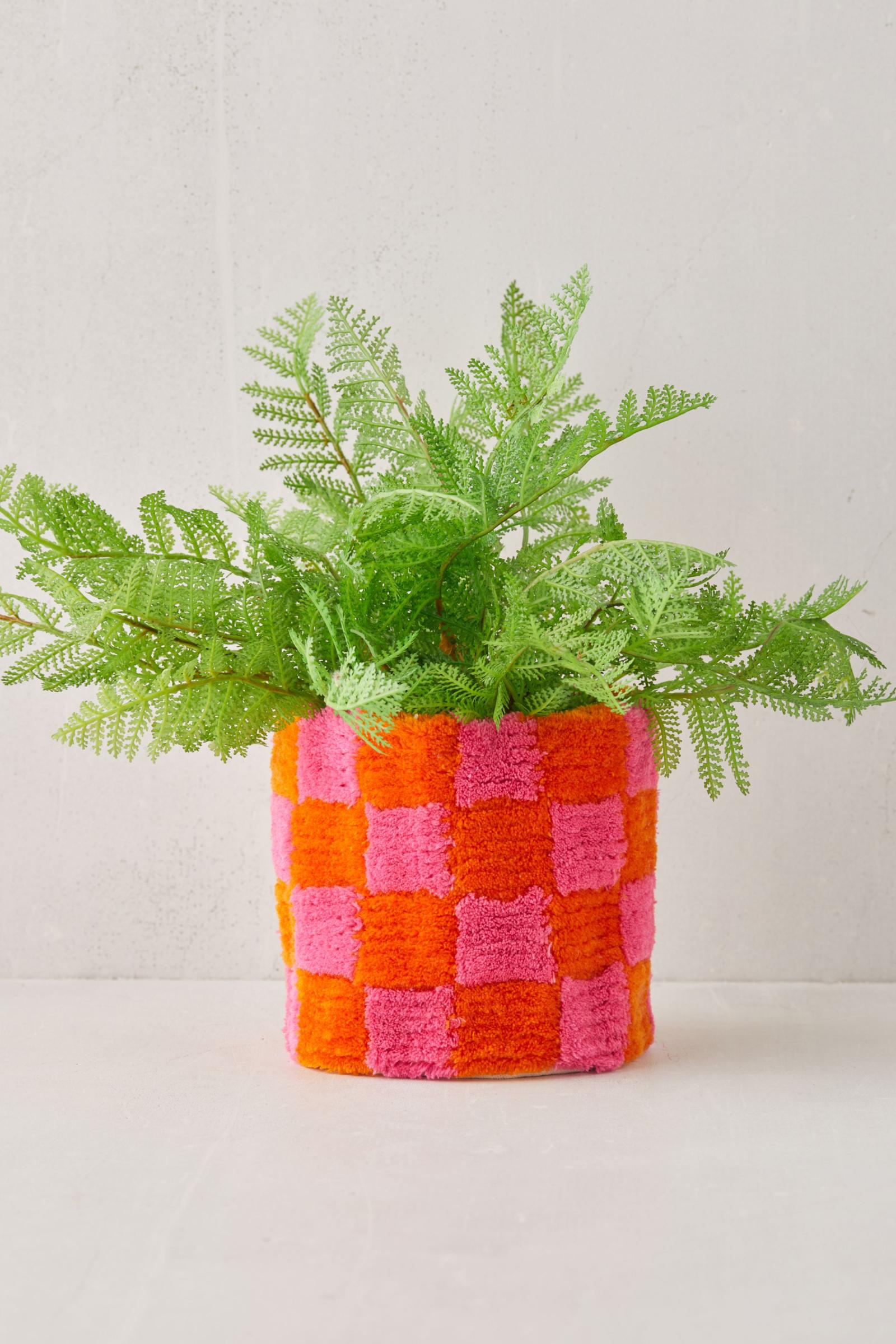 Urban Outfitters + Checkerboard Tufted Planter Cover