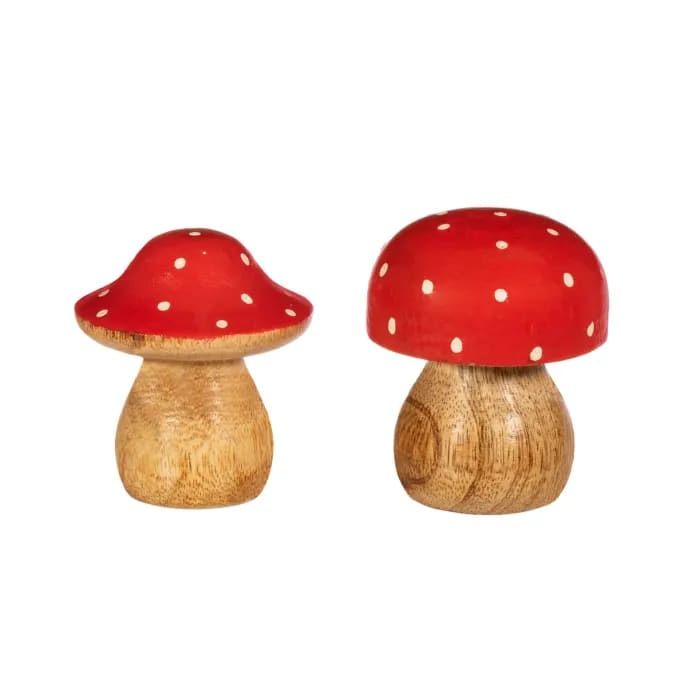 Sass & Belle + Wooden Toadstool Decorations