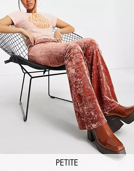 Topshop + Velvet Rib Flare