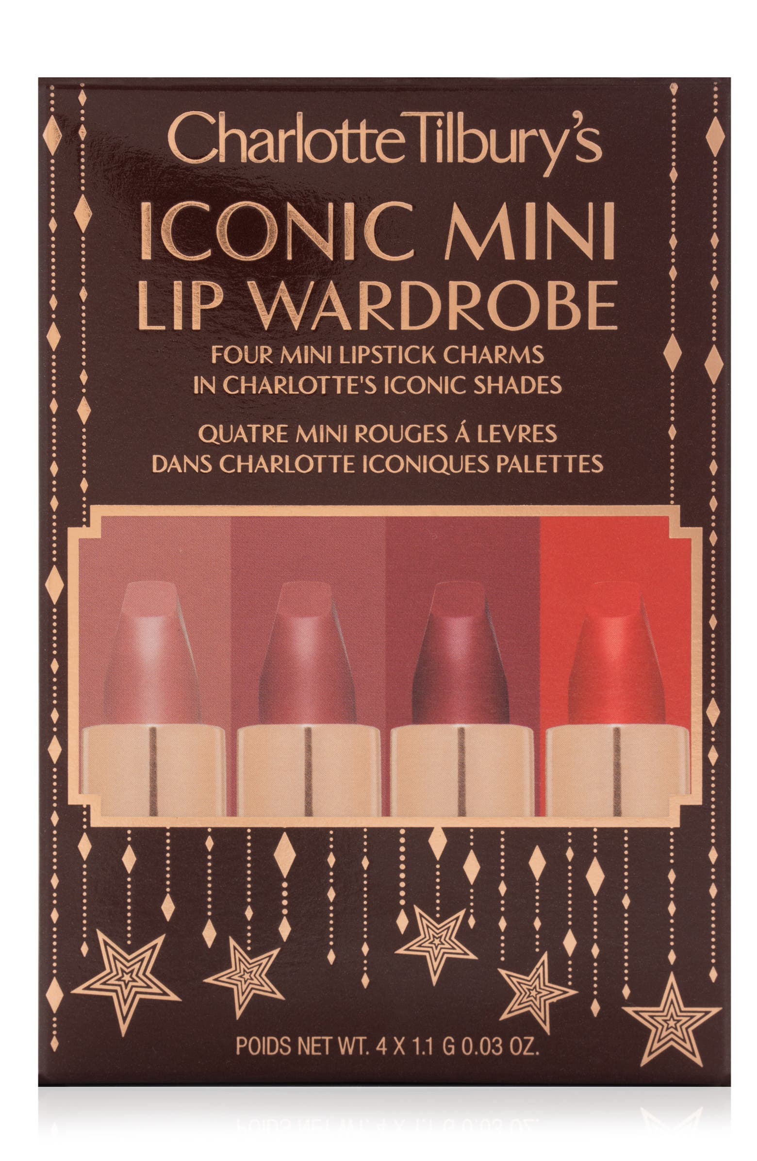 Charlotte Tilbury + Iconic Mini Matte Revolution Lipstick Wardrobe