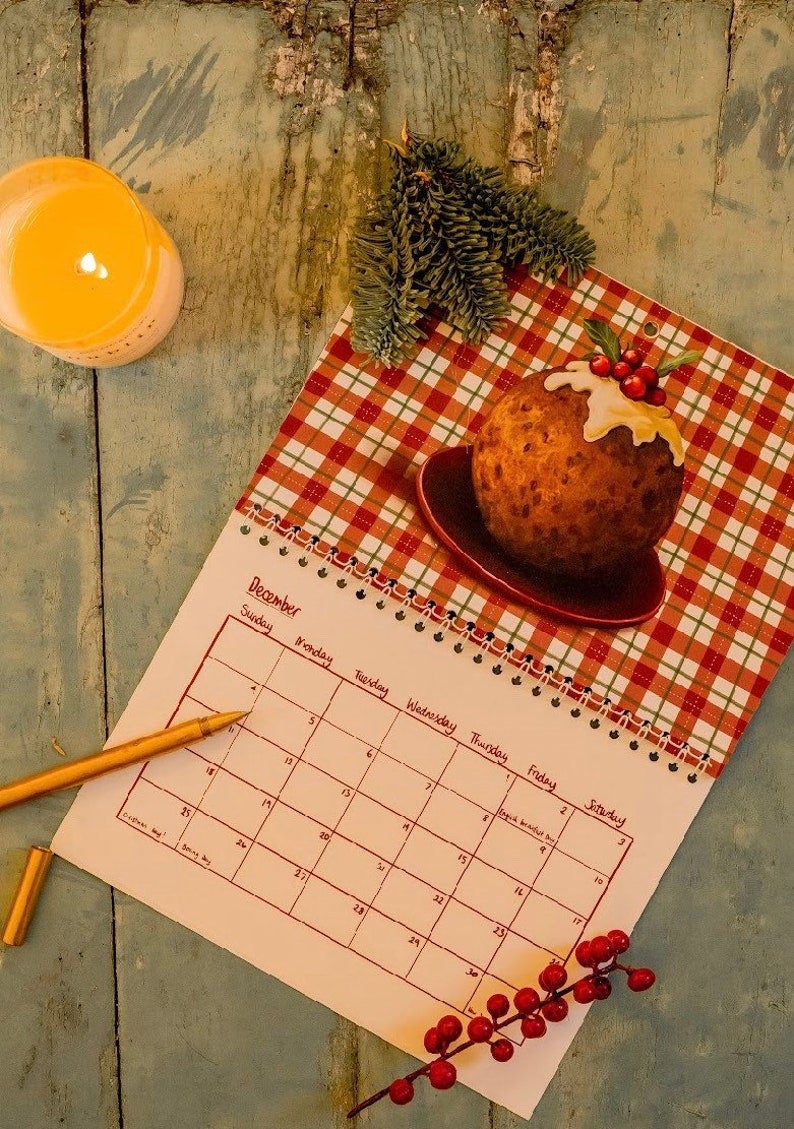 K Tinkler Illustration + 2022 food themed calendar – A5