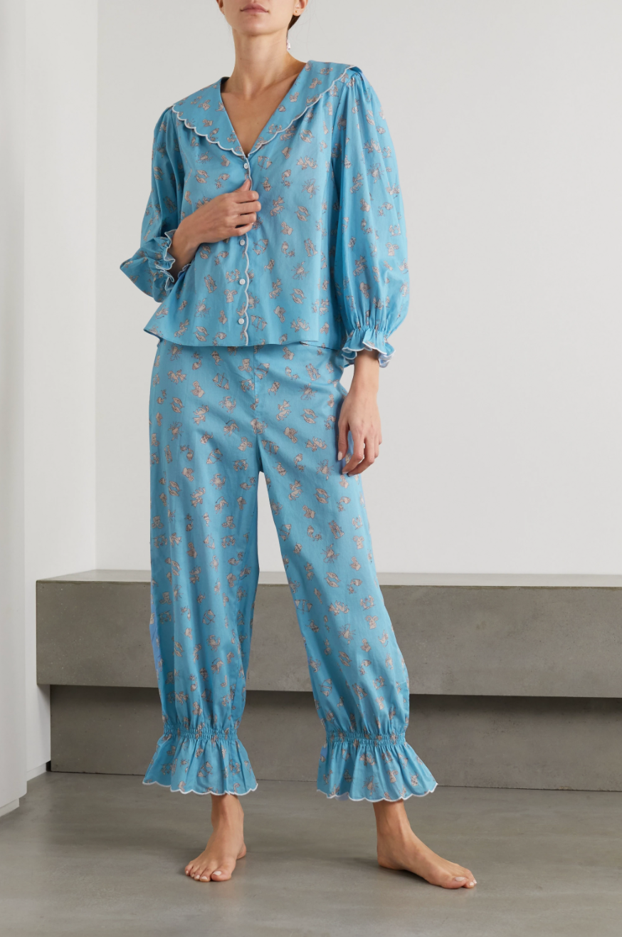 RIXO + Vera printed cotton-poplin pajama set