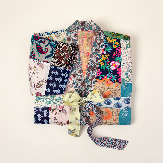 Uncommon Goods + Upcycled Cotton Sari Robe