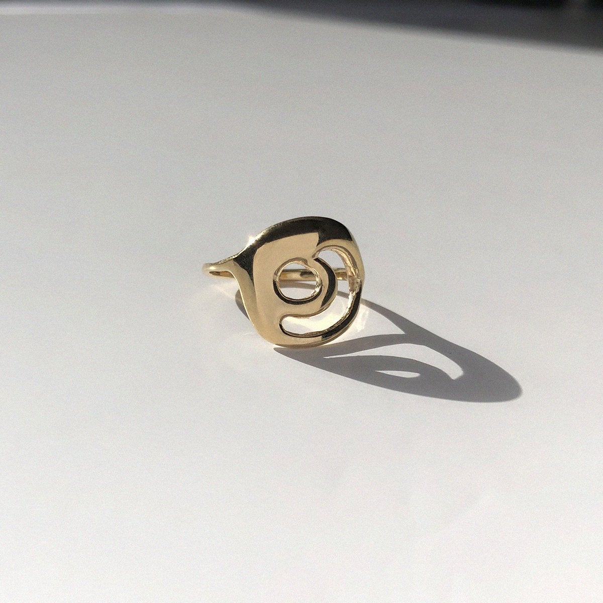 Bar Jewellery + Loop Ring, Gold Plated