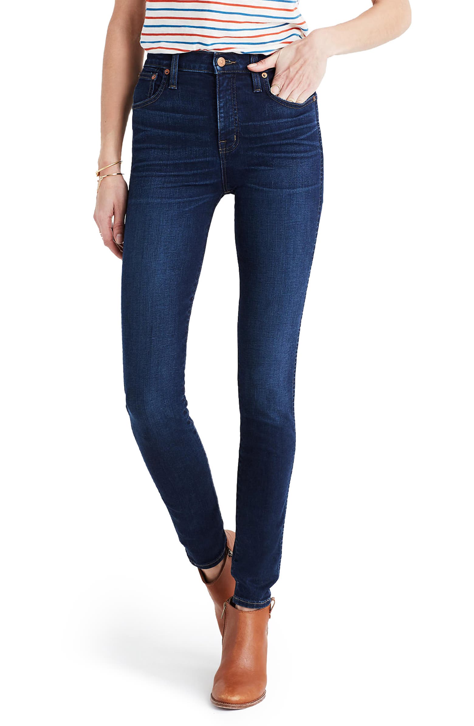 Madewell + 10-Inch High Rise Skinny Jeans