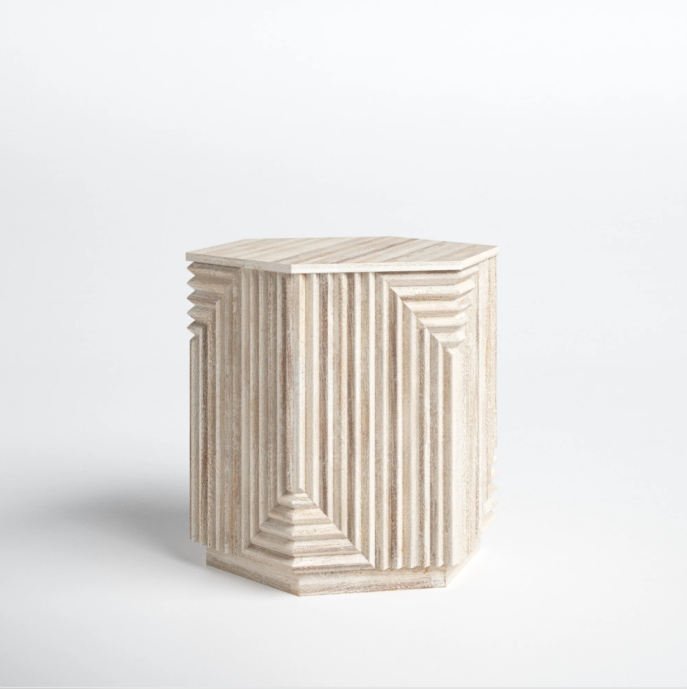 Joss & Main + Ebersole Solid Wood Block End Table