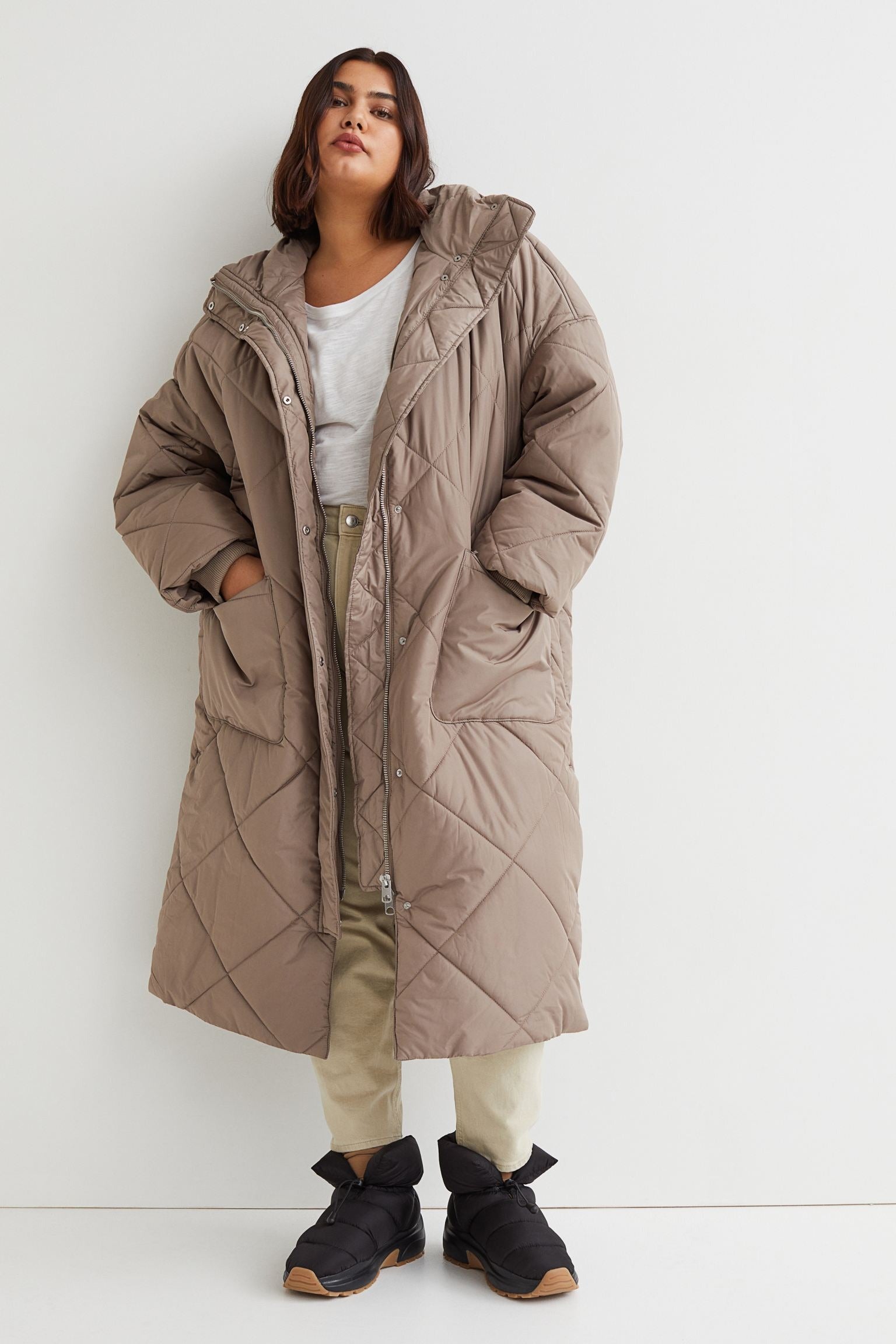 H&M Plus + Quilted coat