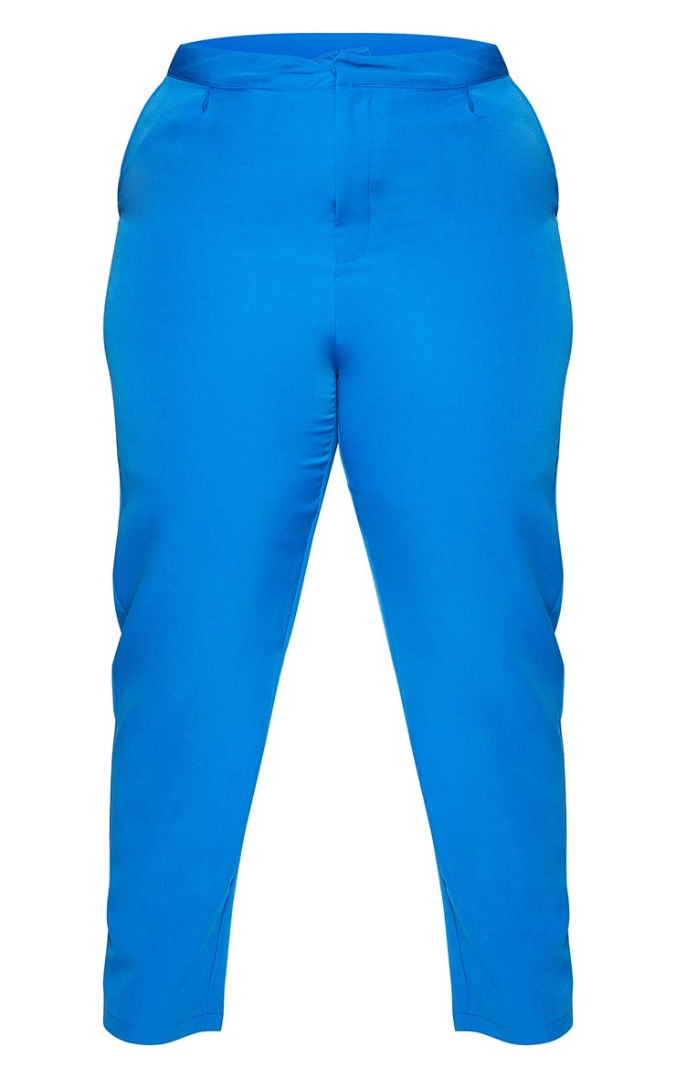 PrettyLittleThing + Plus Blue Cropped Pants