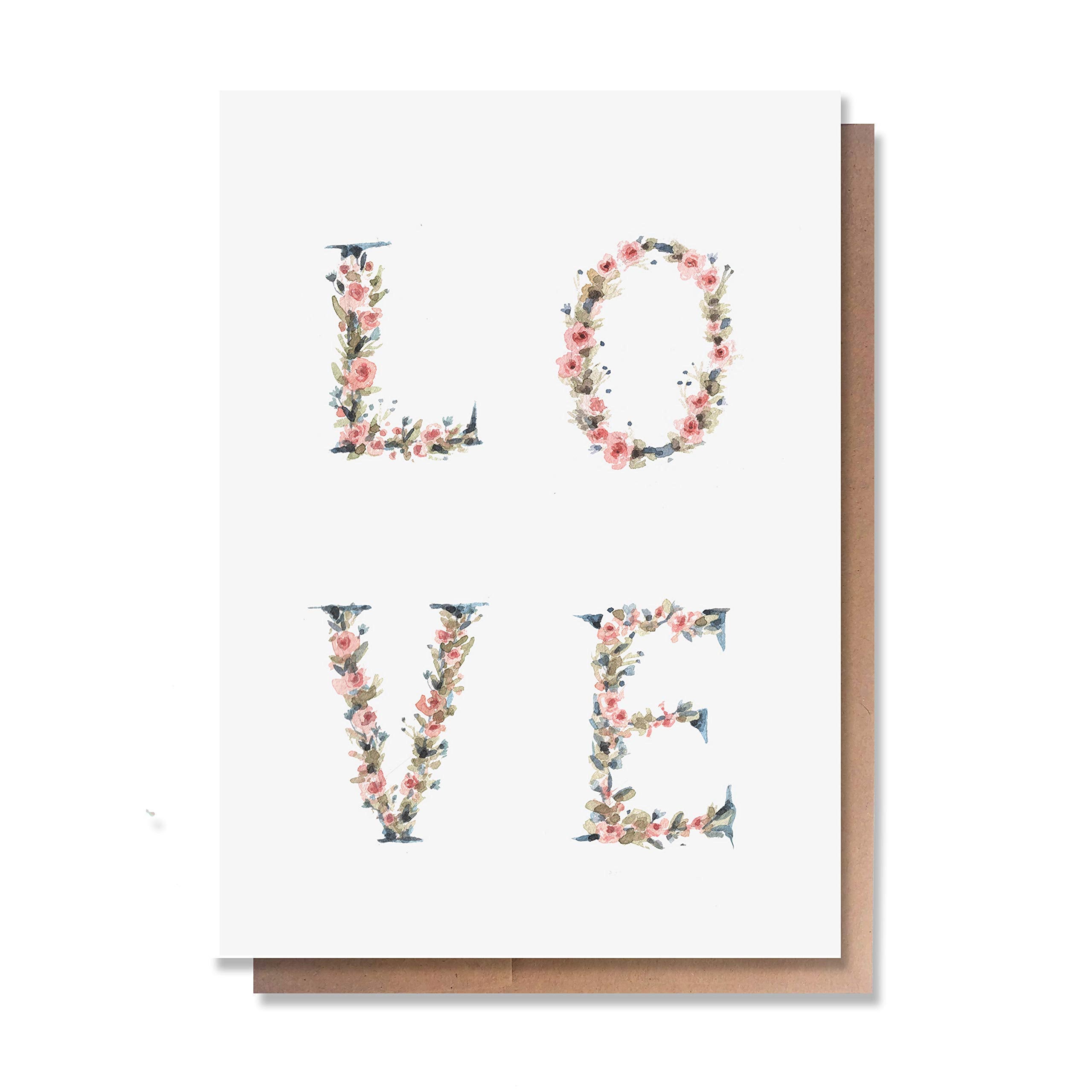 WunderkidArt + Floral “LOVE” Card