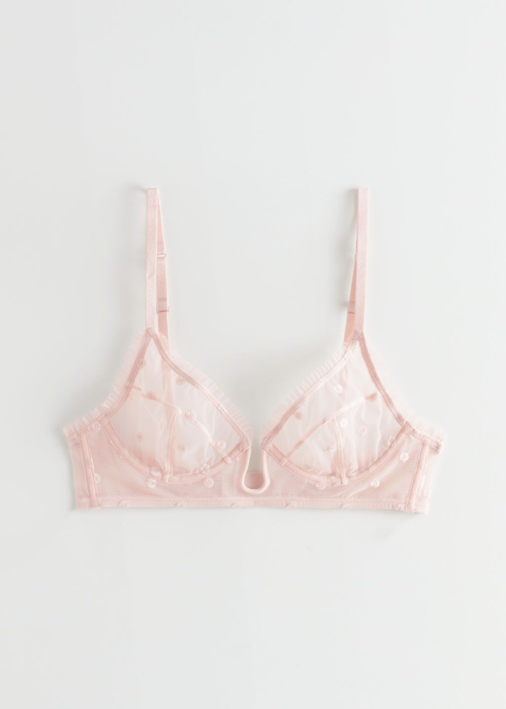 & Other Stories + Sheer Dotted Underwire Bra