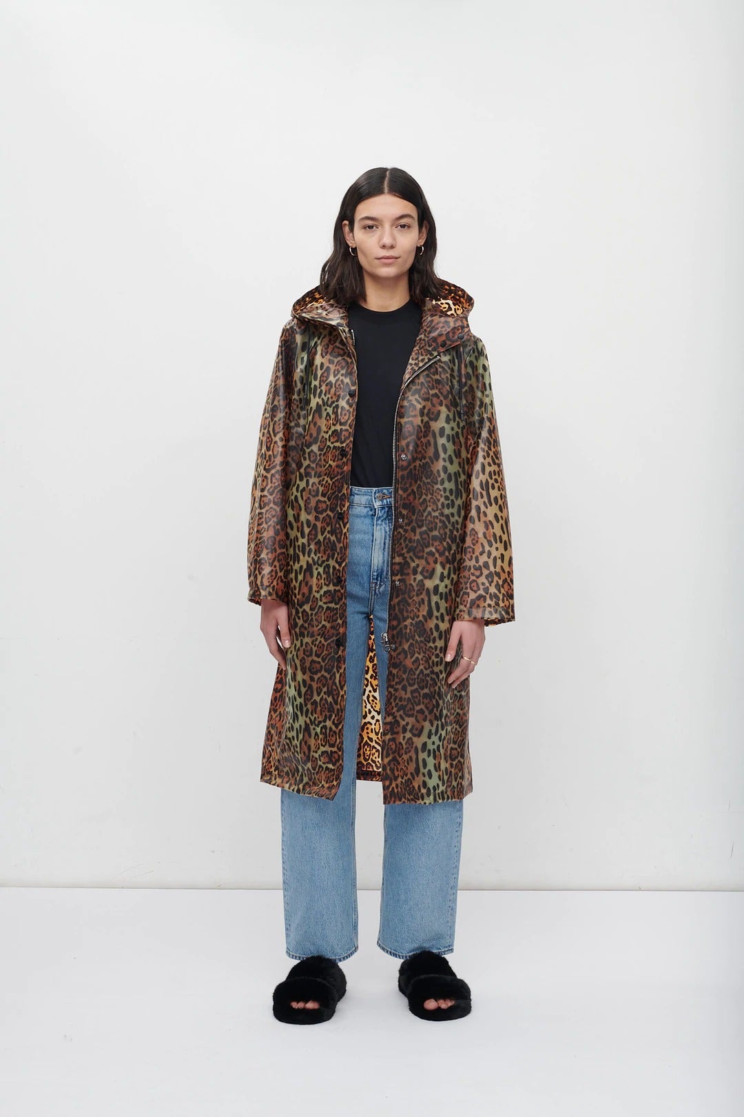 Jakke + Rebecca Raincoat Leopard
