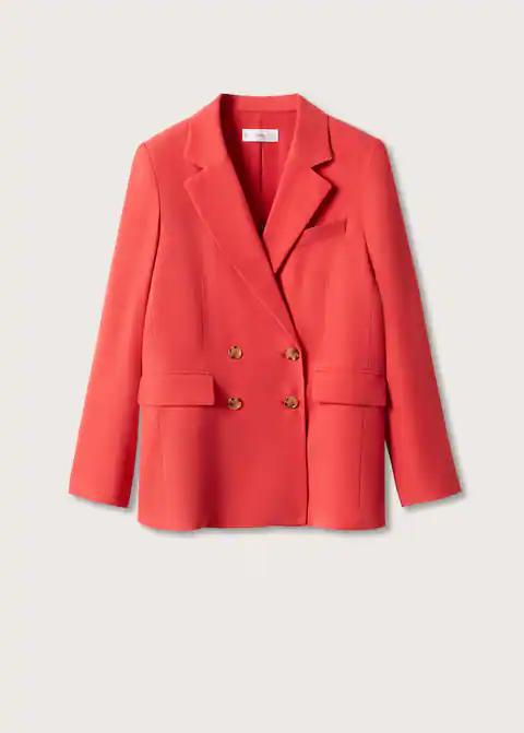 Mango + Double-breasted Suit Blazer