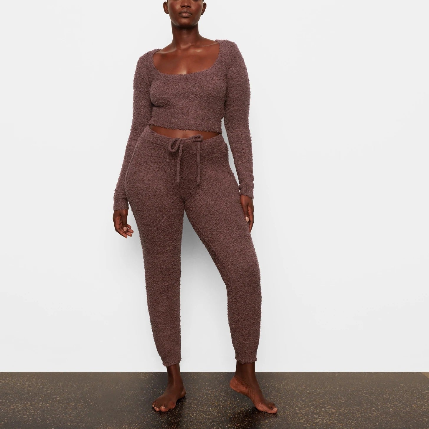 Skims + Cozy Knit Scoop Neck Crop Top