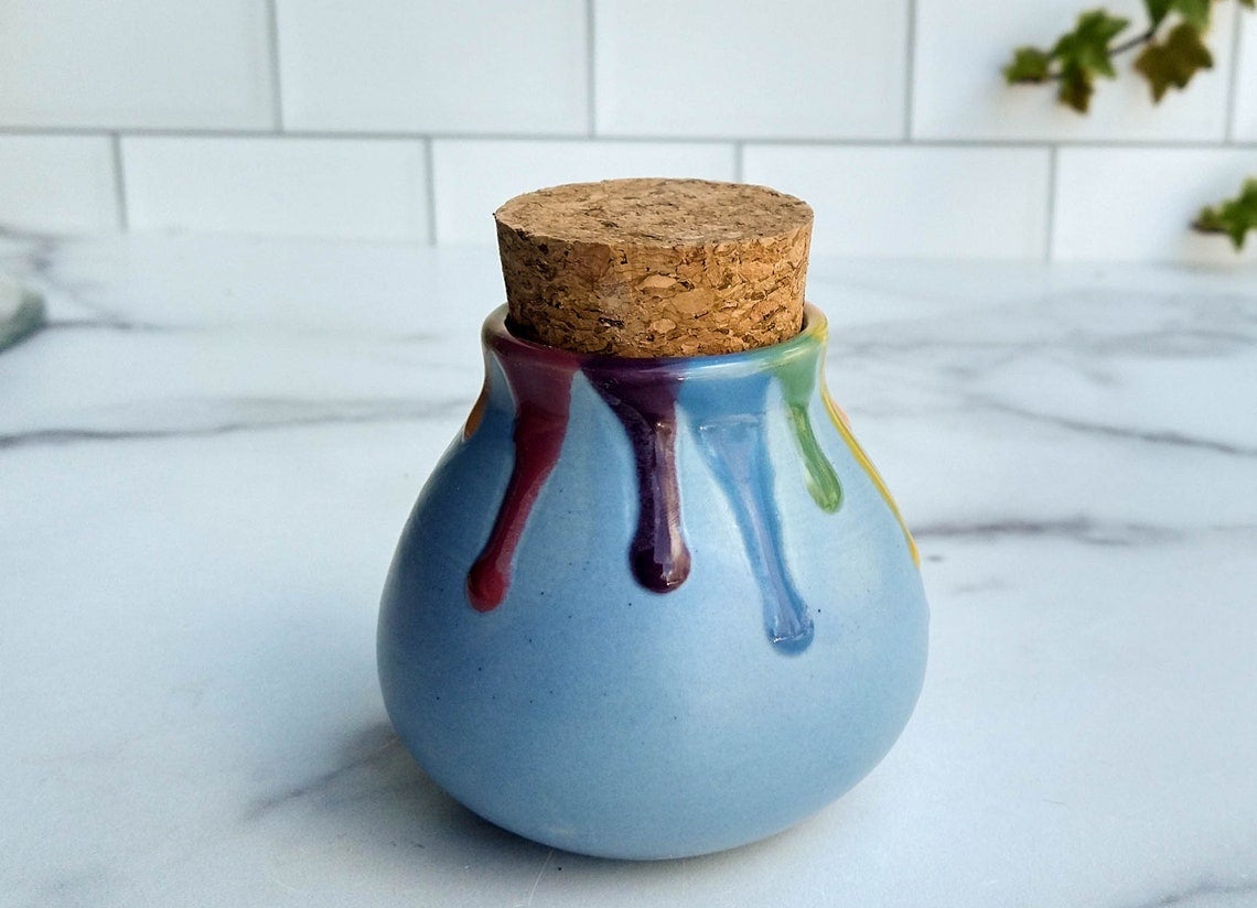 FoggyMoon + Blue Rainbow Stash Jar