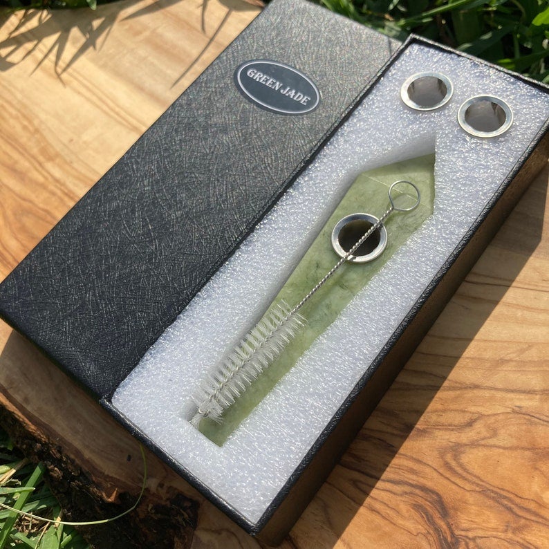 SwagCatNewYork + Gemstone Pipe Quartz Crystal Smoking Pipe