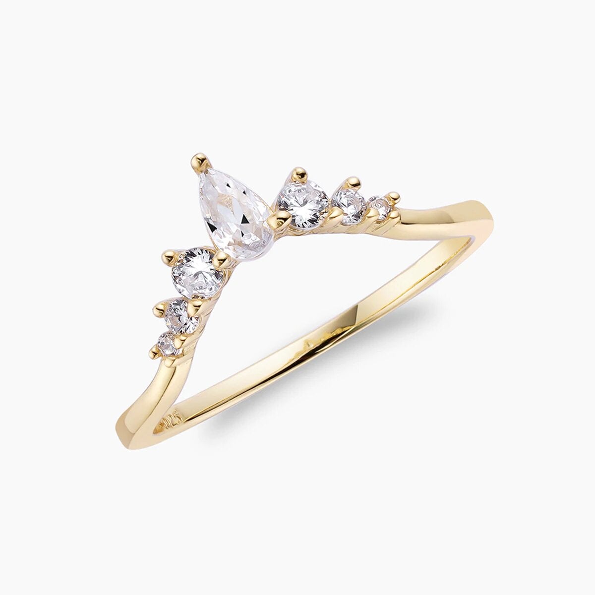 OBJKTS Jewelry + Pear Wishbone Stacking Ring