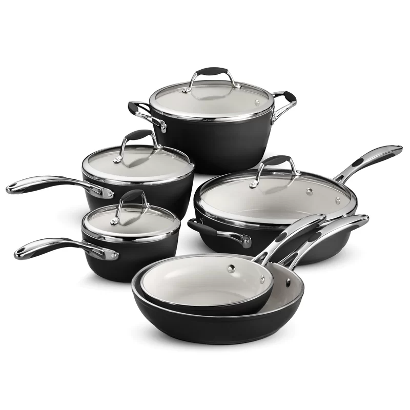 Tramontina + Gourmet Ceramica Deluxe 10 Piece Cookware Set