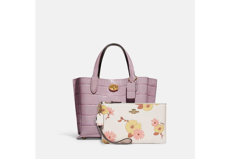 Coach + Willow Tote 24 & Small Wristlet With Floral Print