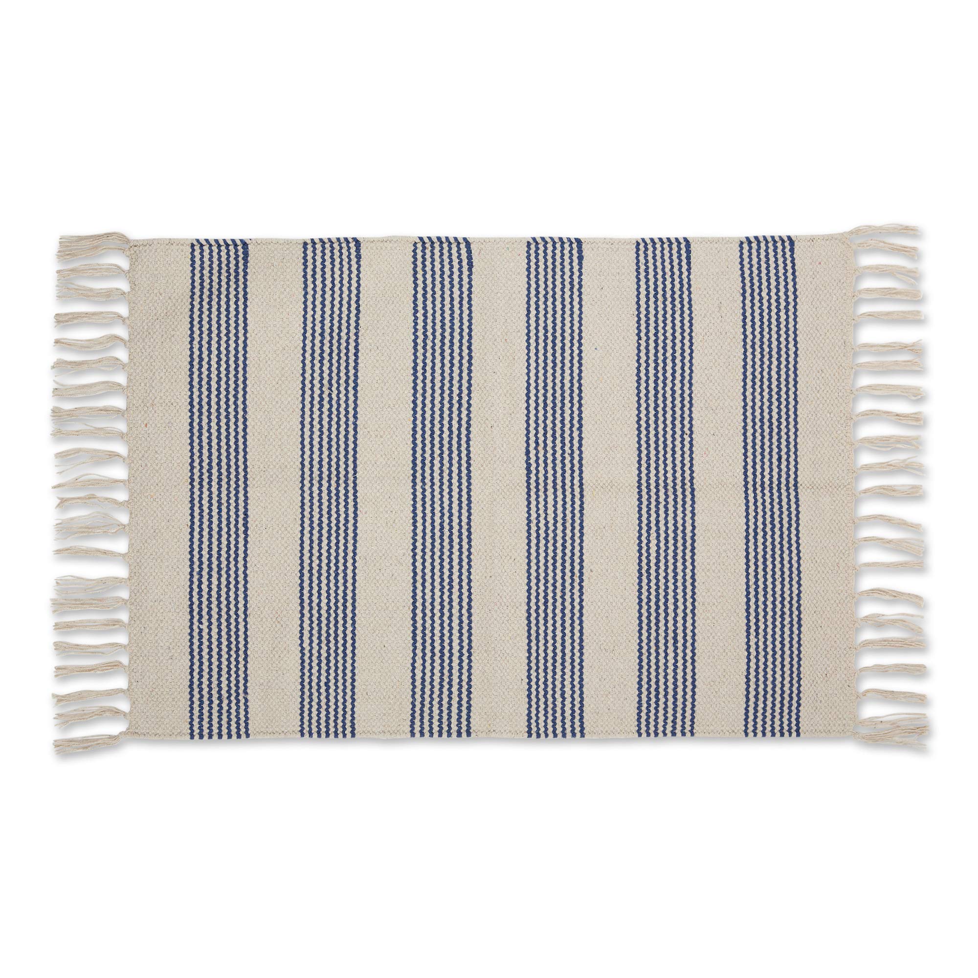 Dii + French Blue Ticking Stripe Rug, 2×3