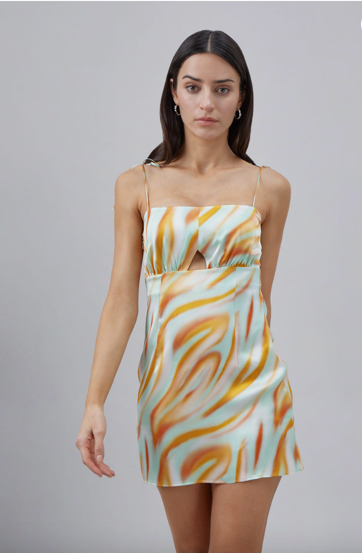 Silk Maison + Strap Mini Silk Slip Dress