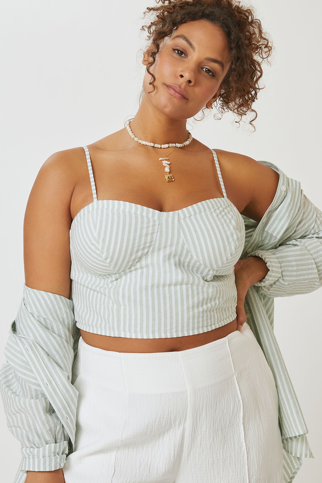 Anthropologie + Bustier Top