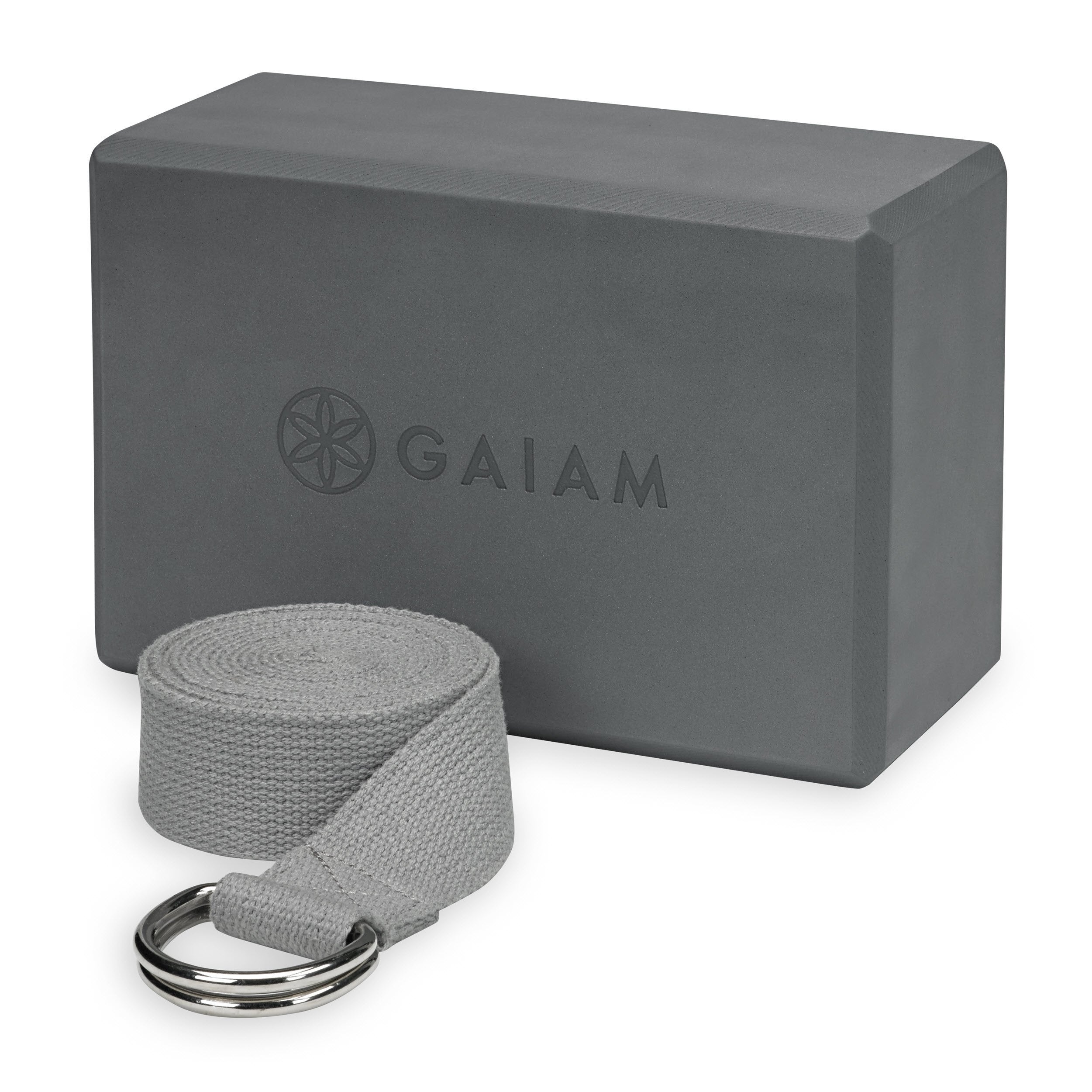 Gaiam Gaiam Yoga Block Yoga Strap Combo Set