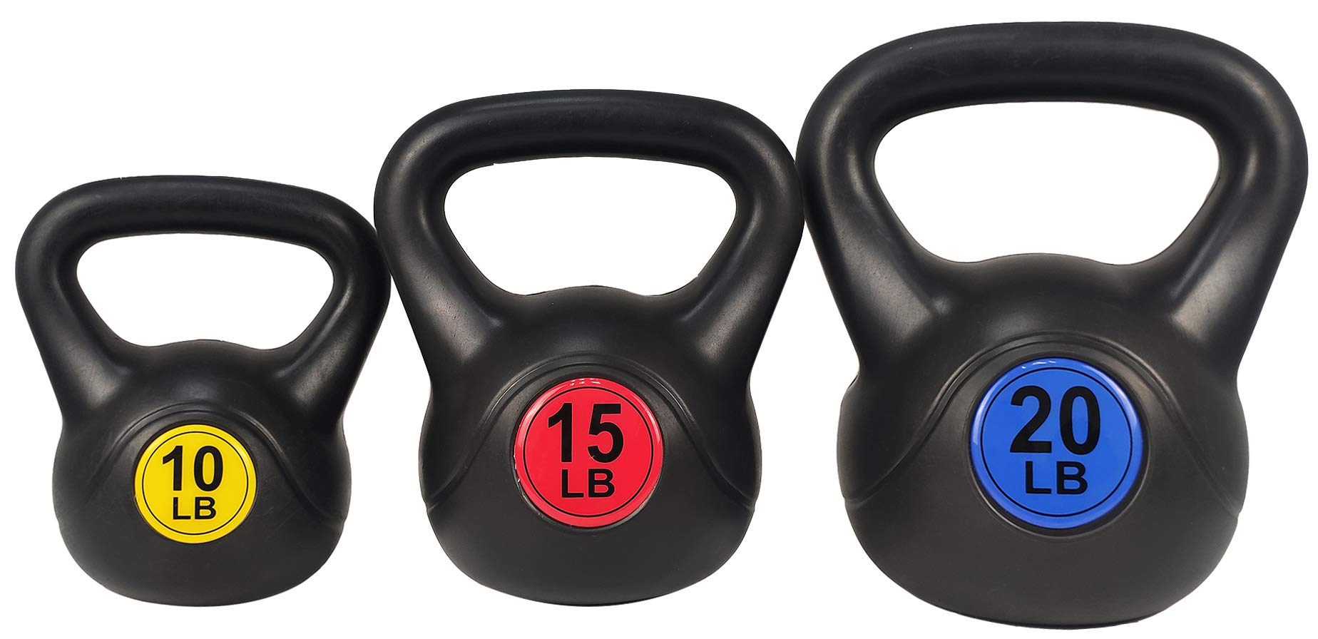 BalanceFrom + BalanceFrom Wide Grip Kettlebell Exercise Fitness Weight Set
