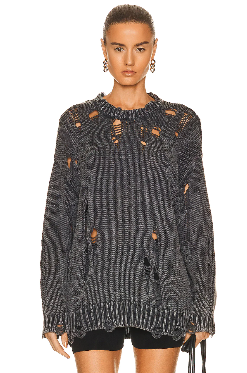 R13 + Distressed Oversized Sweater
