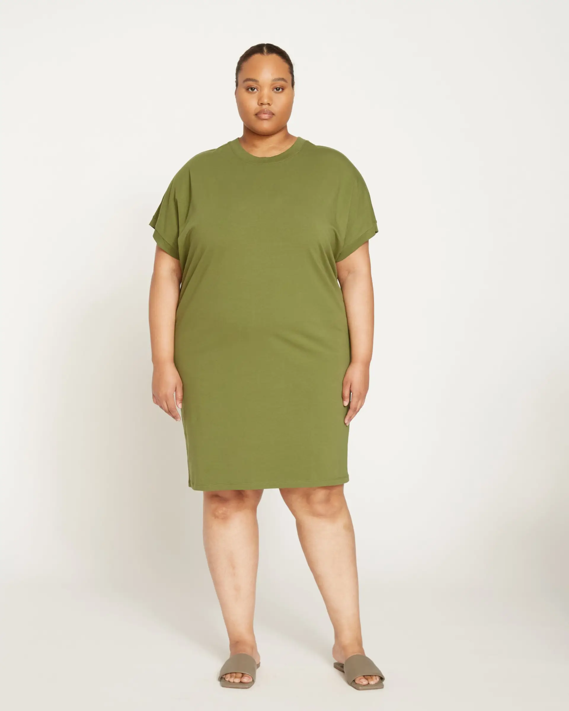 Universal Standard + Elizabeth Easy Dress Chive