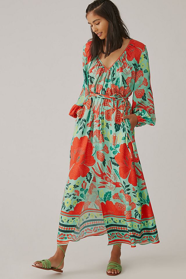 Farm Rio Poppy Print Maxi Dress