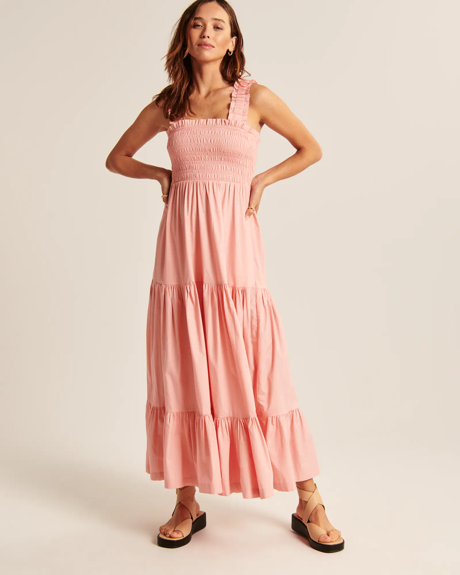 Abercrombie + Smocked Bodice Easy Maxi Dress