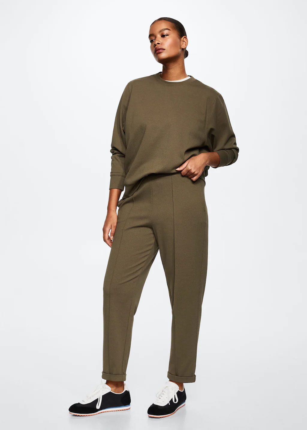 Mango + Piqué Sweatshirt