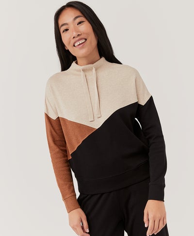 PACT + airplane colorblock pullover