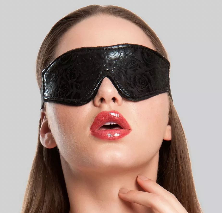 Bondage Boutique + Black Rose Faux Fur Lined Blindfold