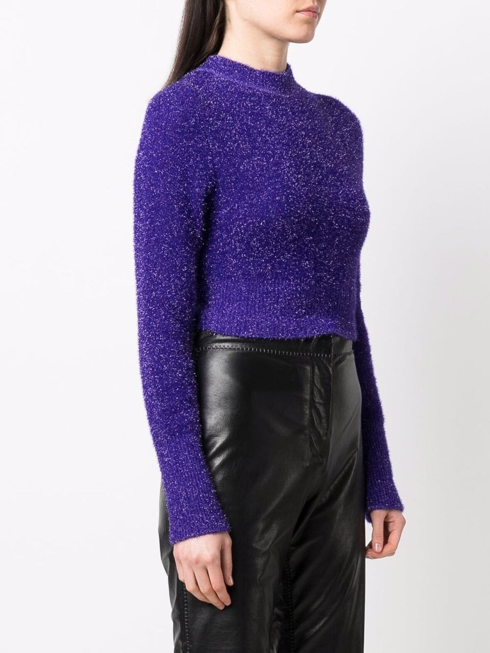 AMI Paris + Metallic-effect Knitted Jumper