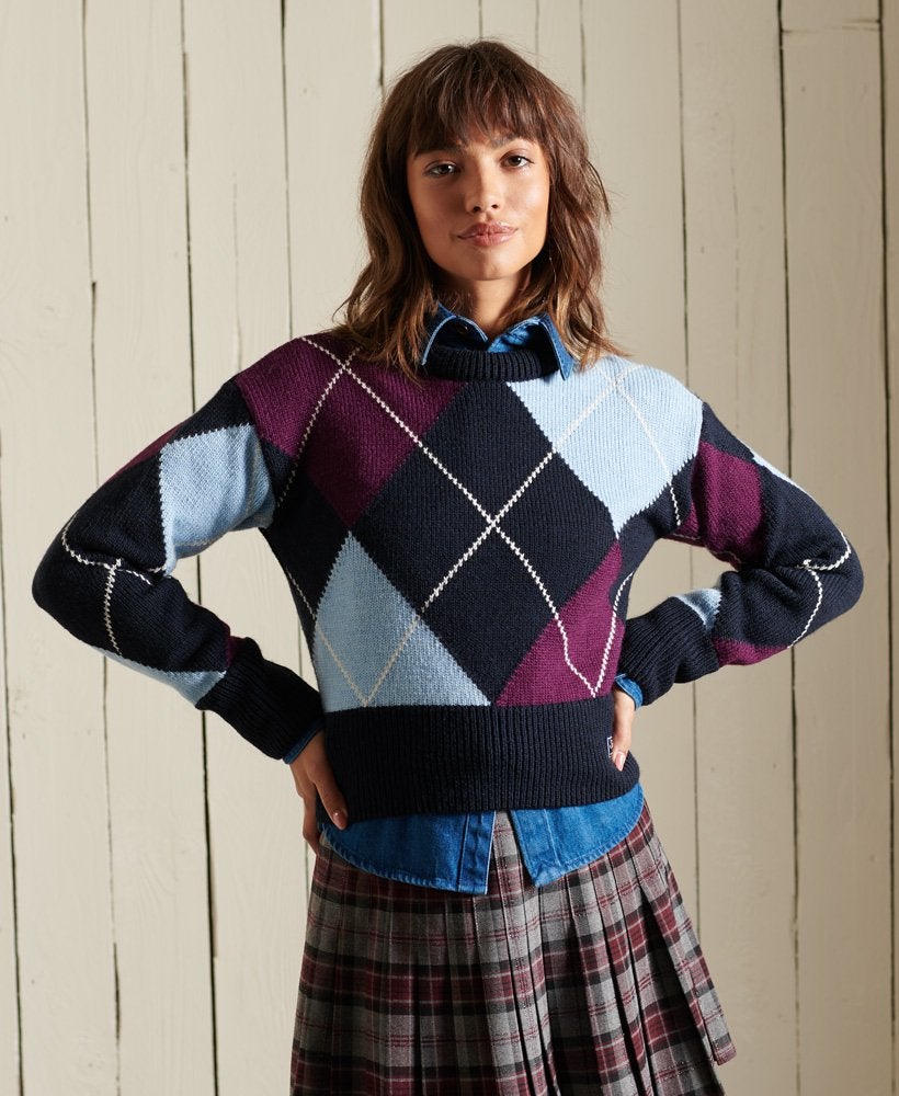 Superdry + Patterned Crew Jumper