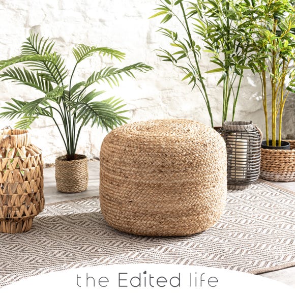 The Edited Life + Jute Natural Pouffe