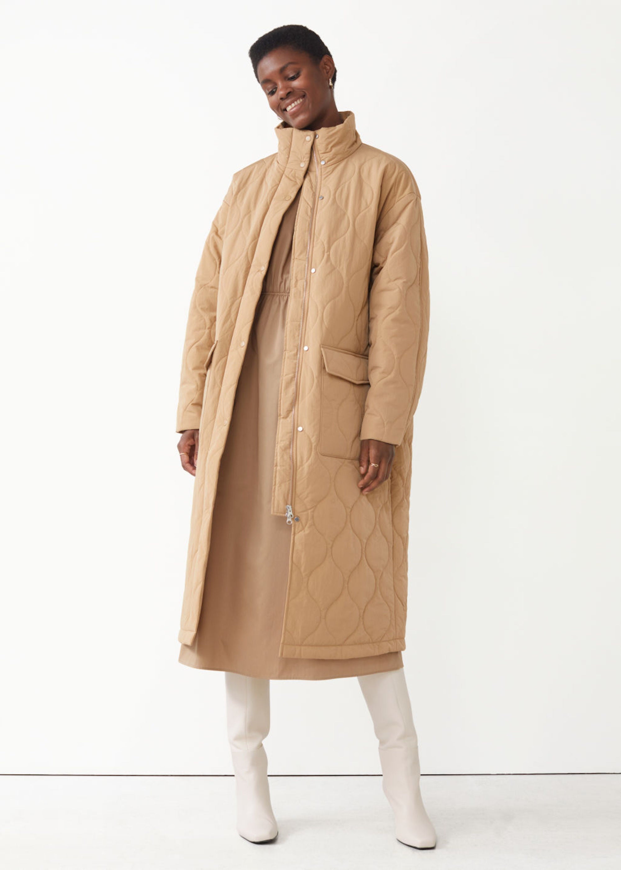 And Other Stories Oversized Quilted Coat