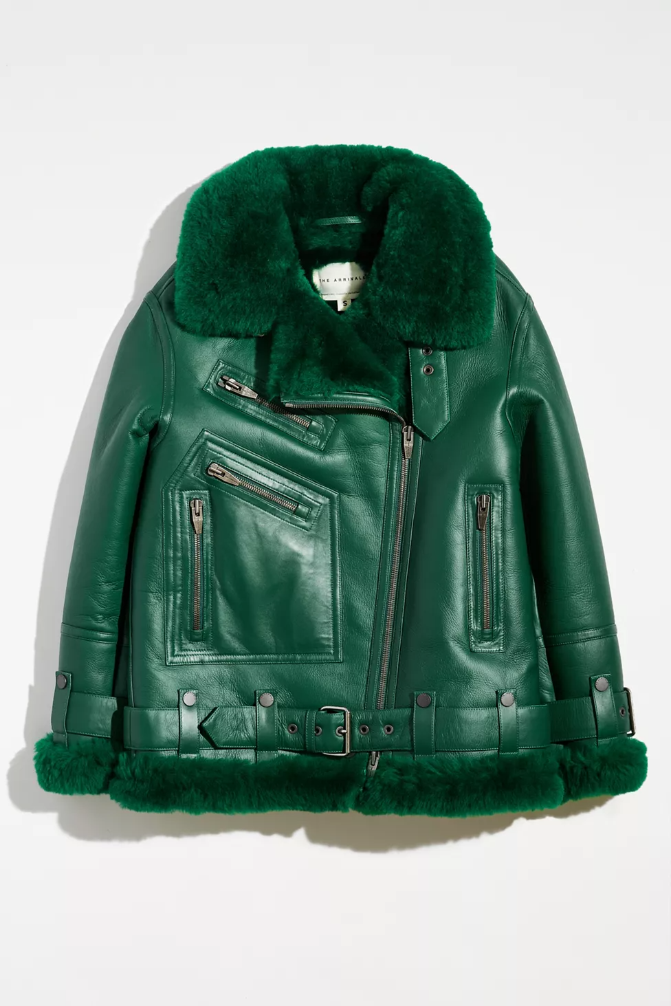 The Arrivals + Moya V Shearling Moto Jacket