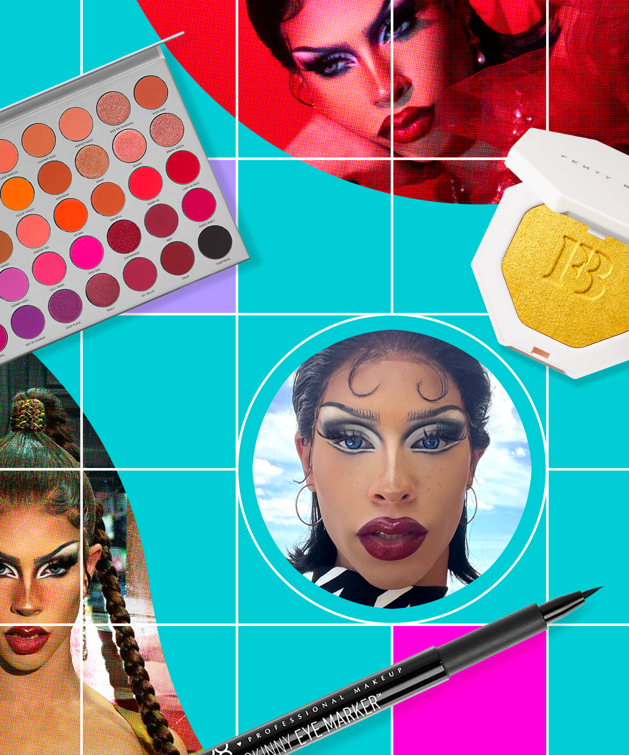 Makeup Products Collage