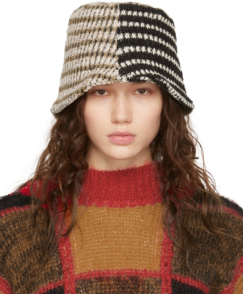 Andersson Bell + Beige Contrast Knit Bucket Hat