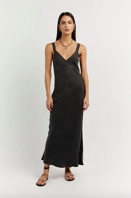 Dissh + DISSH Kendall Black Midi Slip Dress