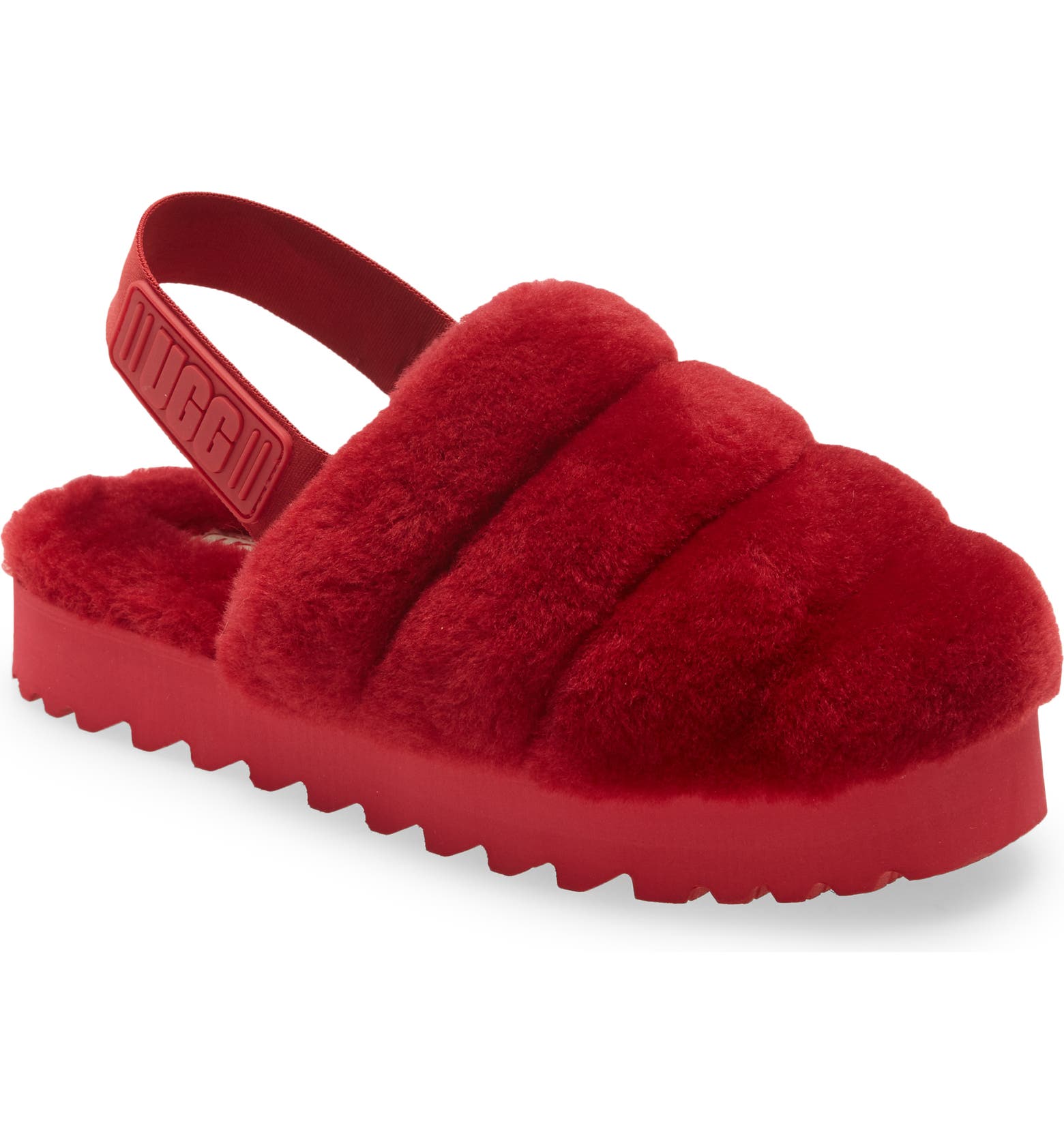 Ugg + Super Fluff Genuine Shearling Slingback Slipper