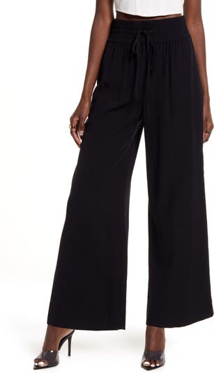 Open Edit + Drawstring Wide Leg Pants