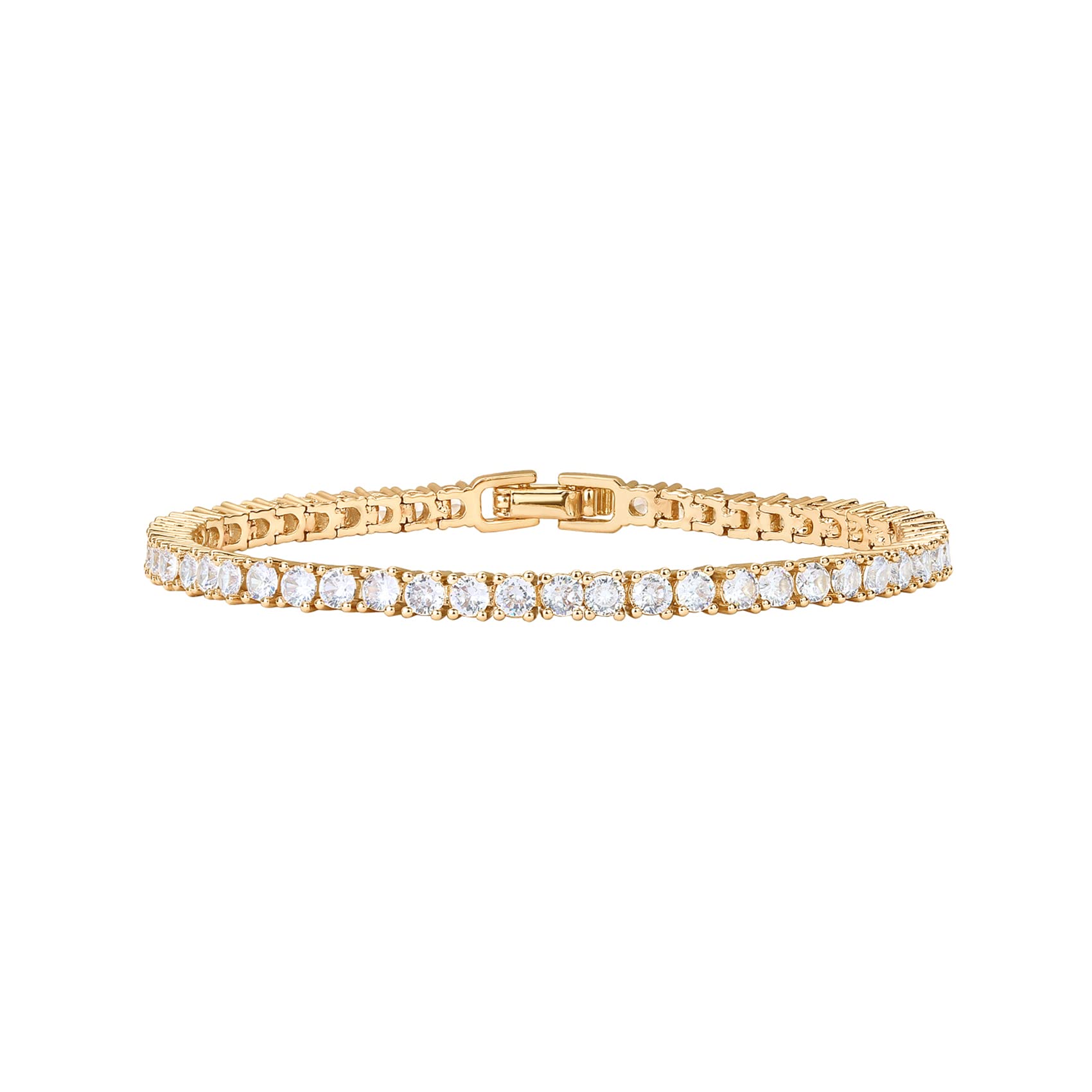 Pavoi 14k Gold Plated Cubic Zirconia Classic Tennis Bracelet