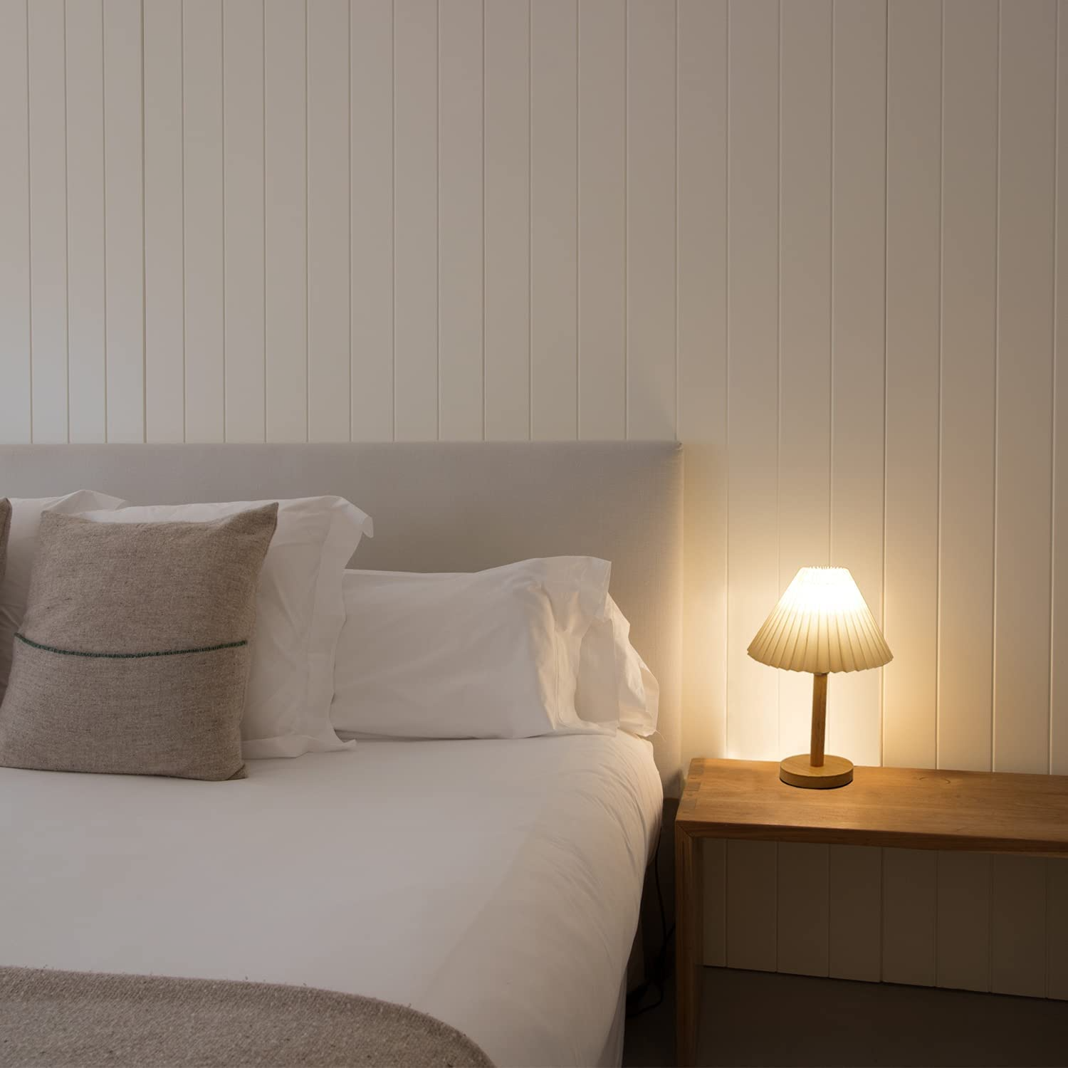 Zenply + Wooden Base Bedside Lamp