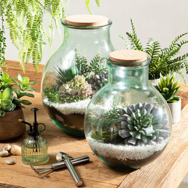 Pillow Talk + Recycled Glass Terrarium