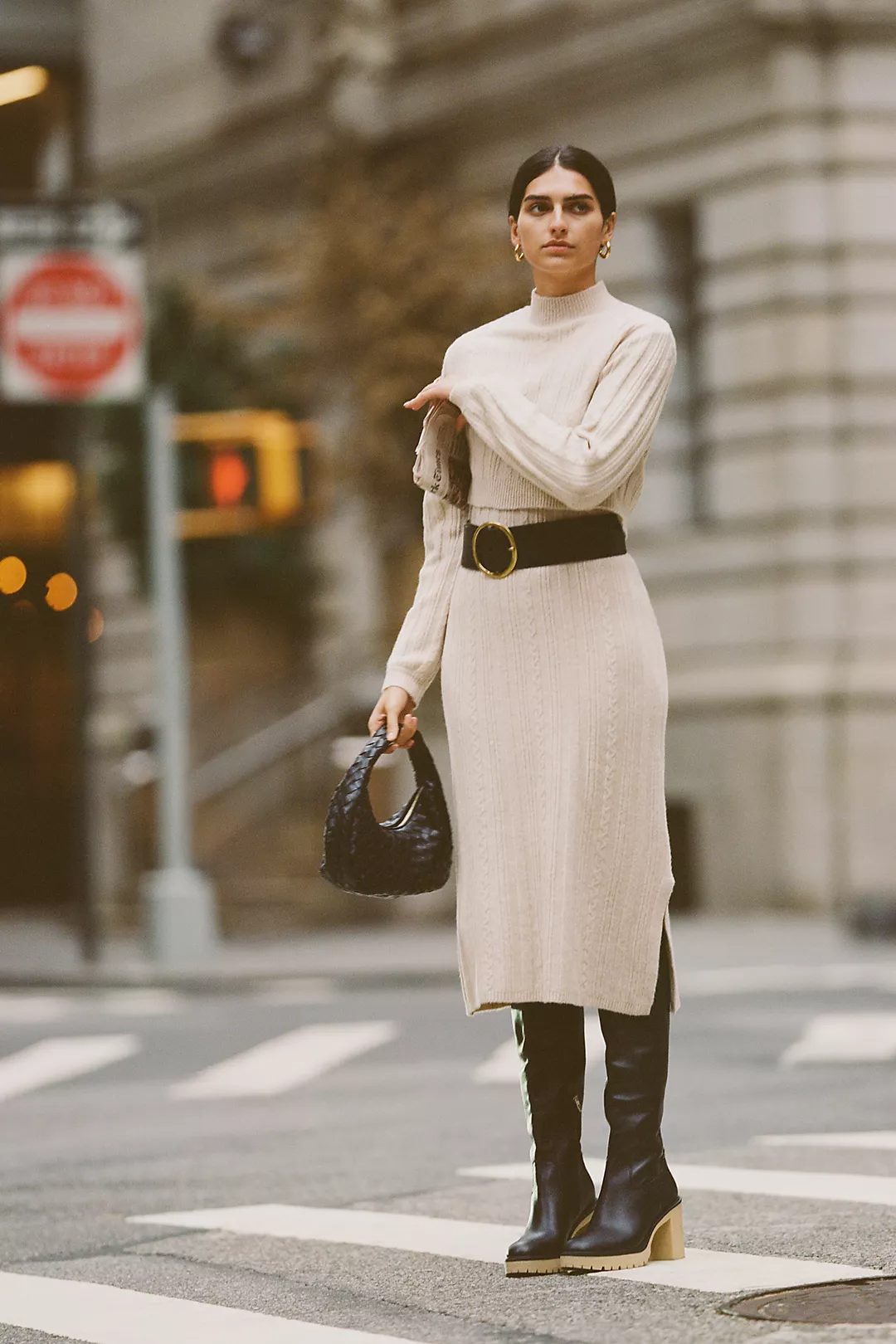 Current Air + Layered Sweater Dress